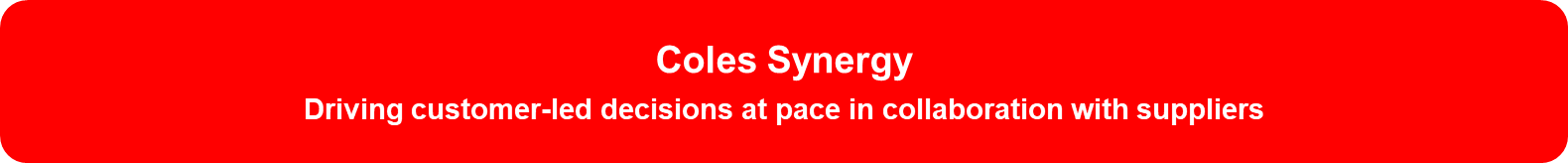 Coles Synergy | coles supplier central