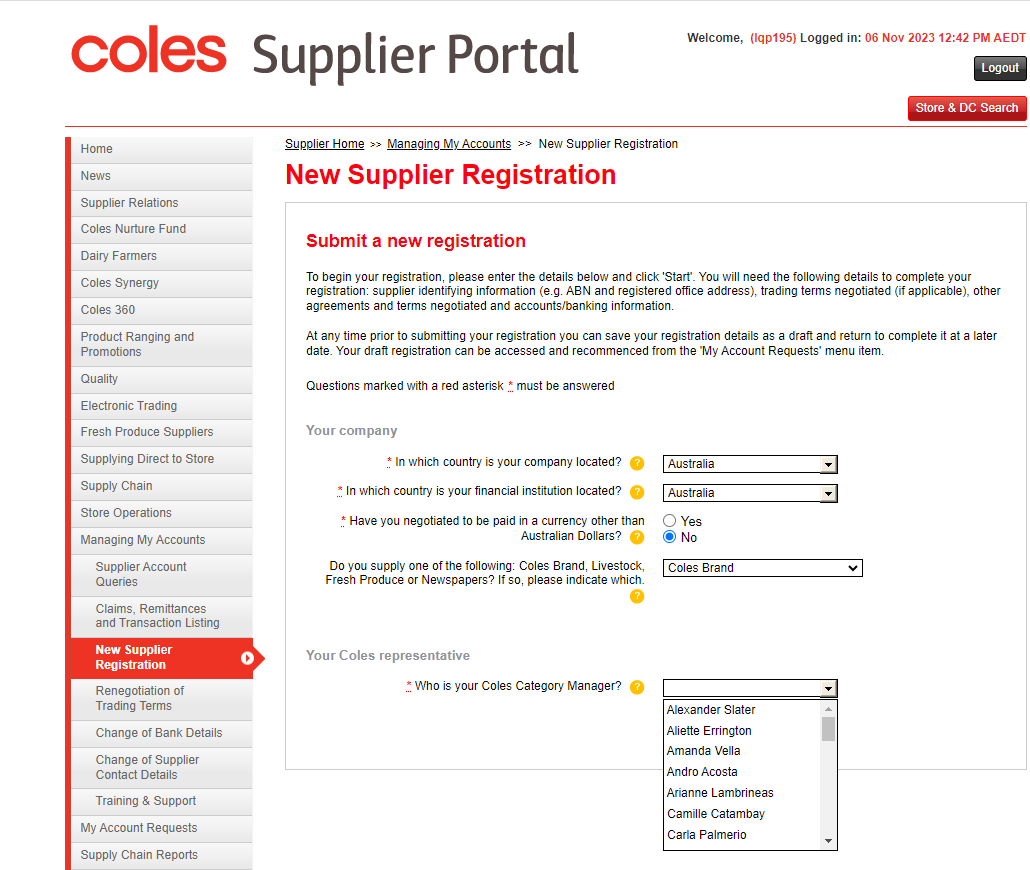 Supplier Central