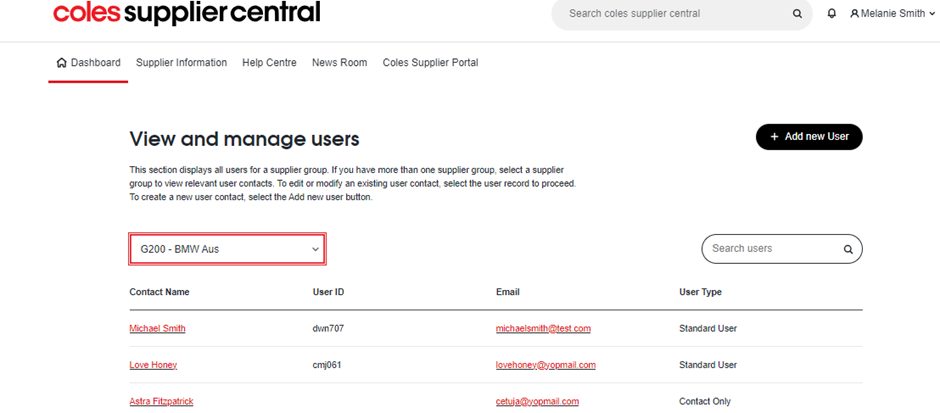 Accessing coles supplier central if you forget your username or password | coles supplier central
