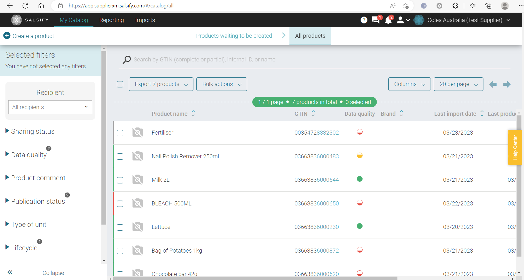 Maintaining Your Product Data with Coles | coles supplier central